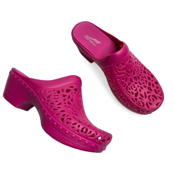Dansko | Shoes | Dansko Womens Pippa Pink Slipon Rubber Clogs Shoes ...